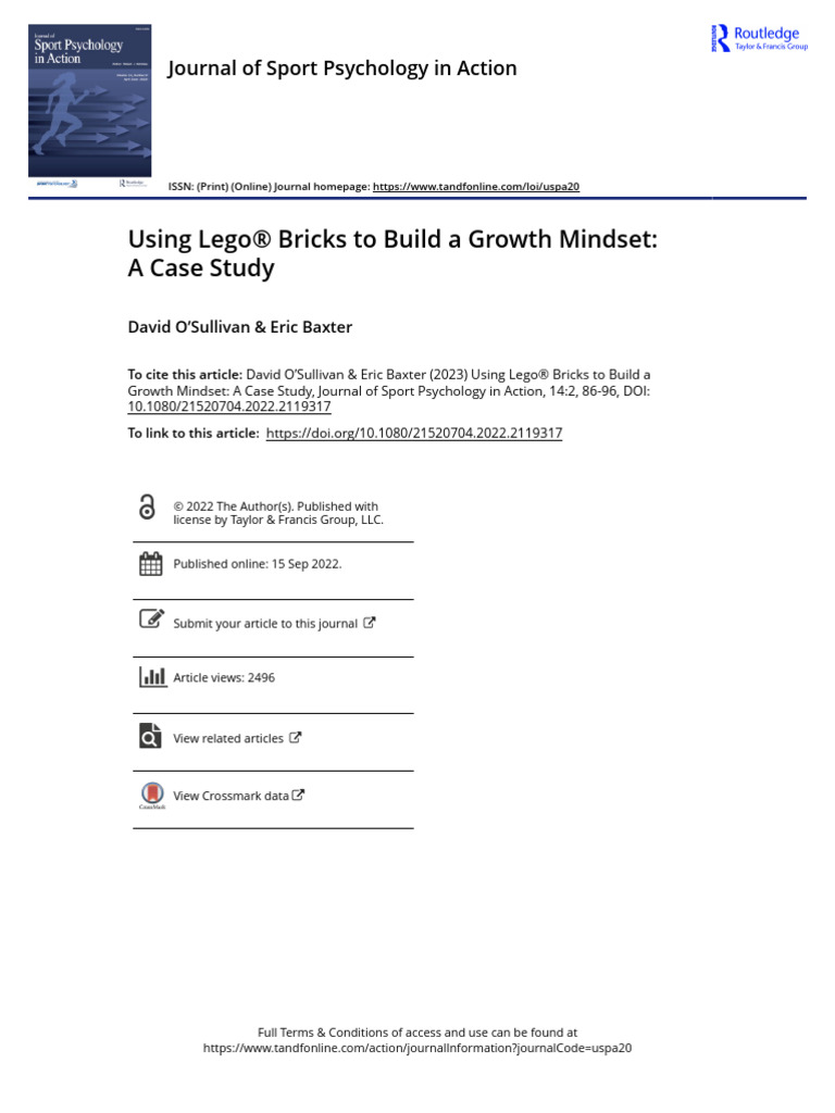 Using Lego Bricks To Build A Growth Mindset A Case Study | PDF ...