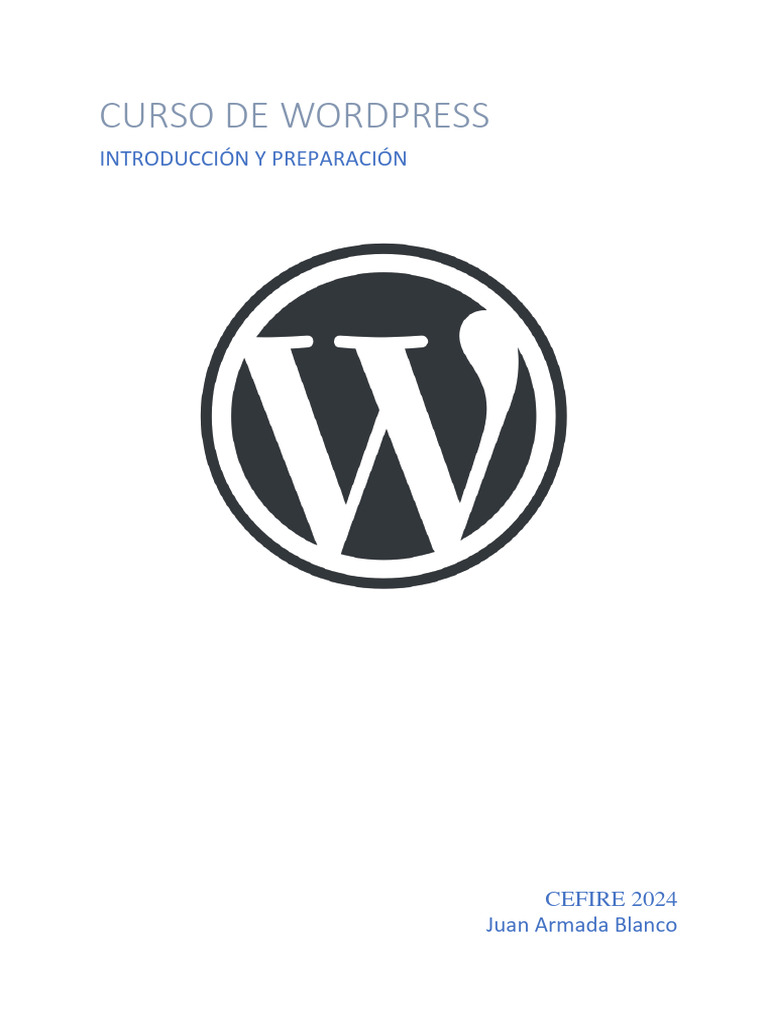Curso WP - M1.Introducción y Preparacion | PDF Curso WP - M1.Introducción y Preparacion | PDF