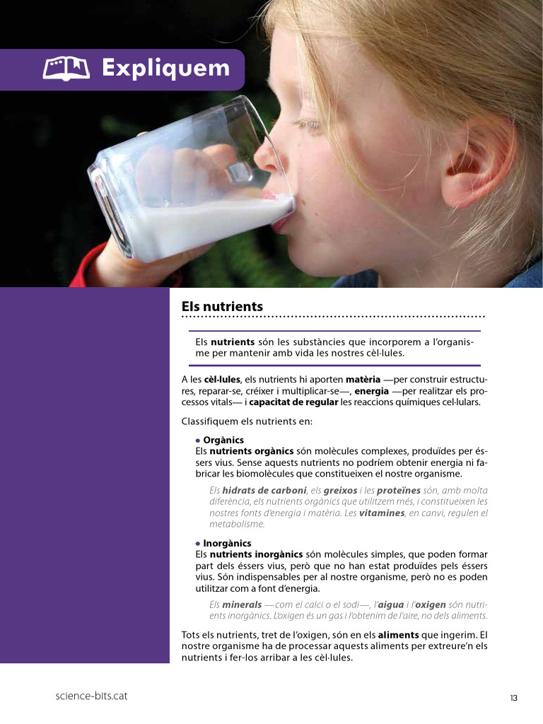 Expliquem: Els Nutrients | PDF