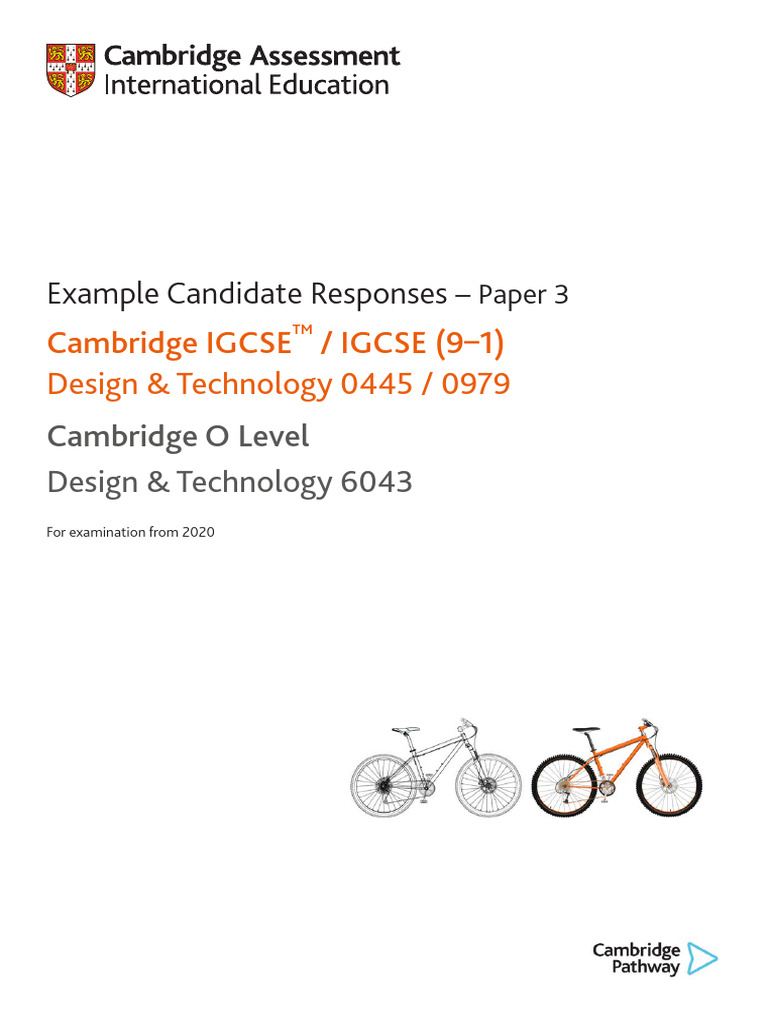 0445 Example Candidate Responses Paper 3 (For Examination From 2020) | PDF