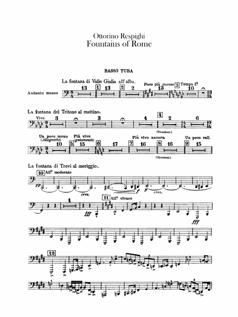 Respighi Fountains of Rome | PDF