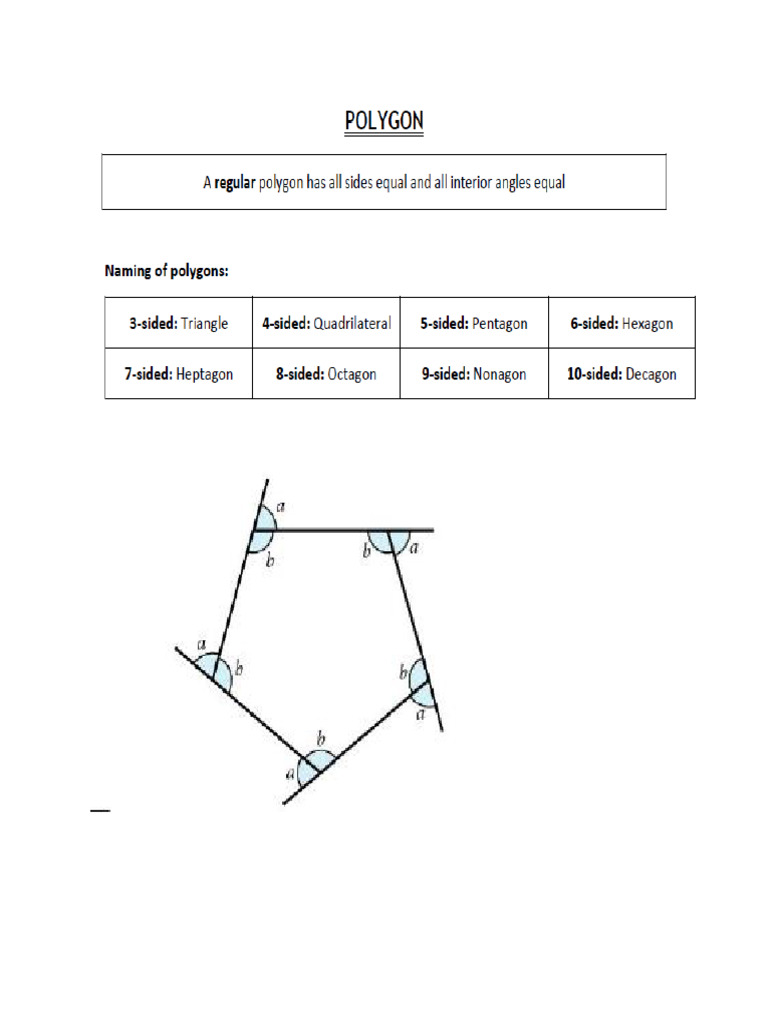 Formula For Polygon | PDF