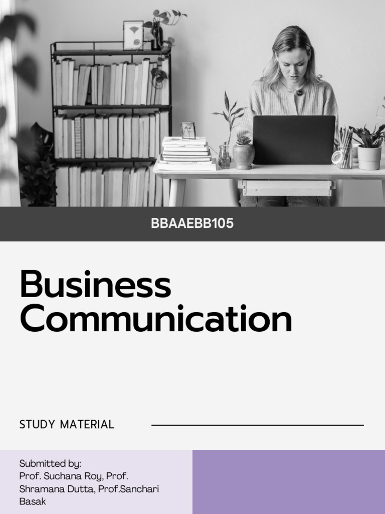 Bba Study Material Business Communication | PDF