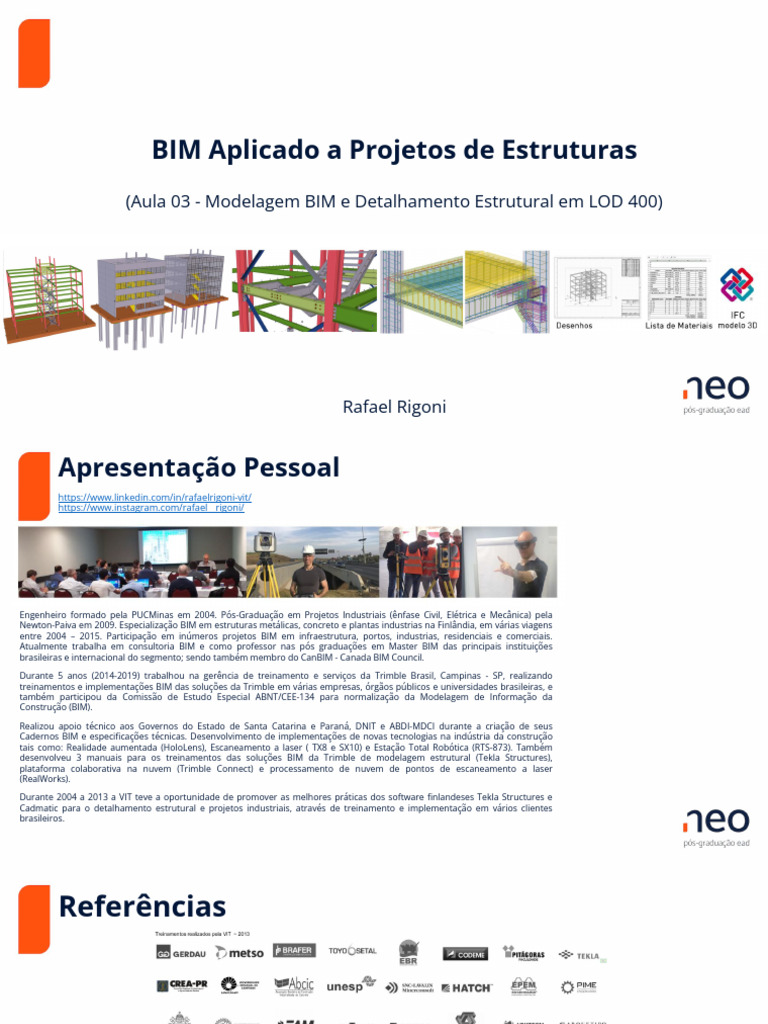 Slides Aula 3 BIM Aplicado A Projetos de Estruturas | PDF