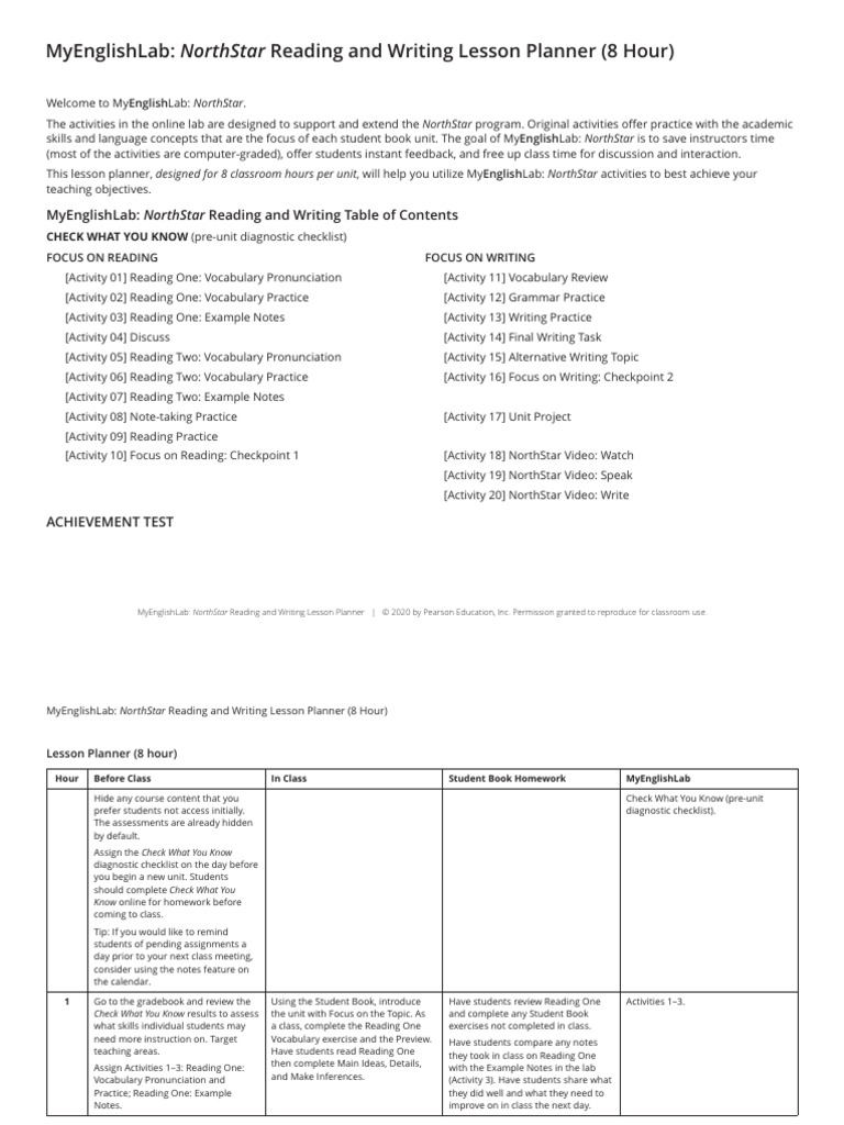 NorthStar Reading & Writing Guide | PDF