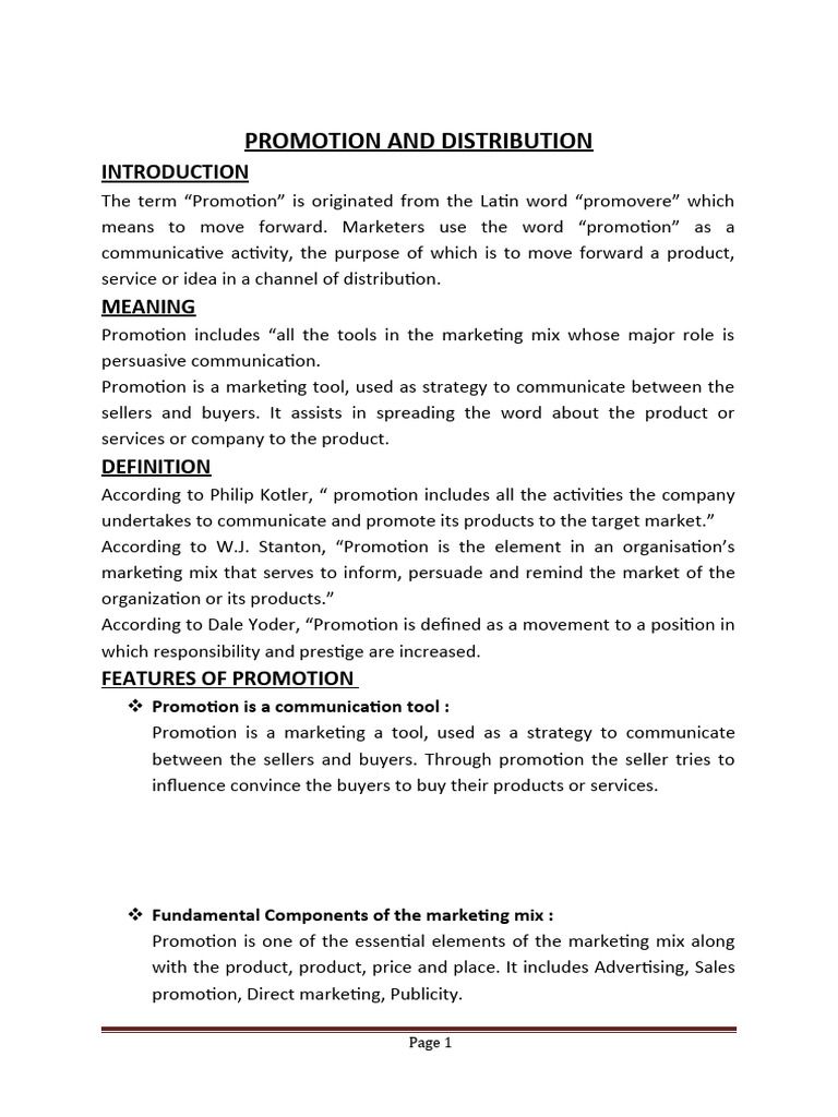 Module-4 Promotion and Distribution | PDF | Retail | Sales