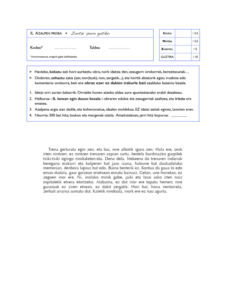 Zortzi Ipuin Gotiko AP | PDF