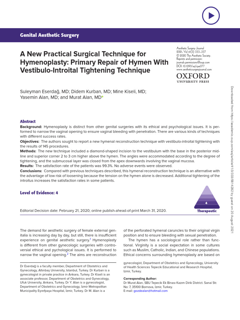 A New Practical Surgical Technique For | PDF
