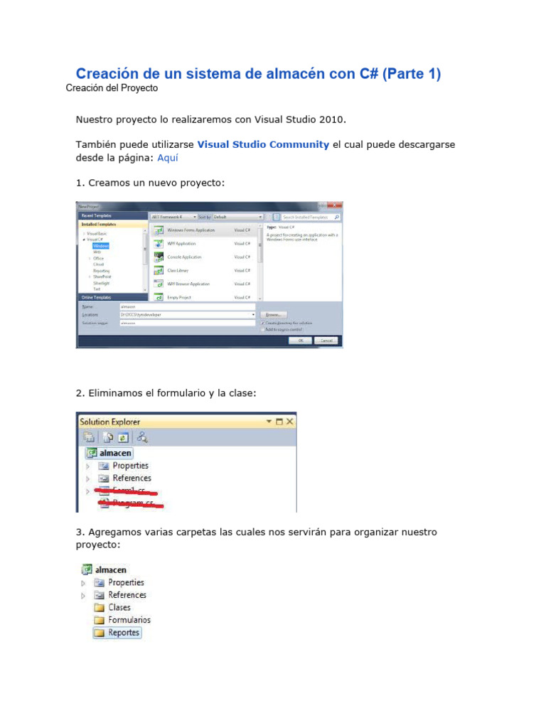 Creación de Un Sistema de Almacén Con C | PDF | C Sharp (lenguaje de programación) | Bases de datos