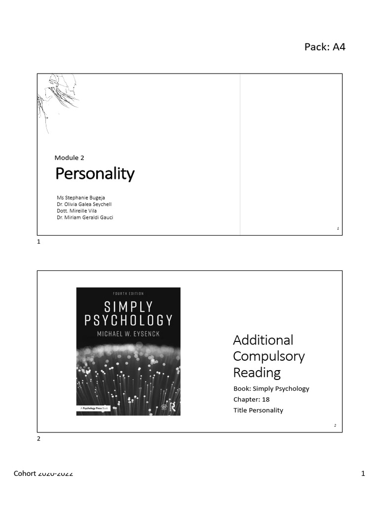 A4 - Personality (2020-2021) | PDF