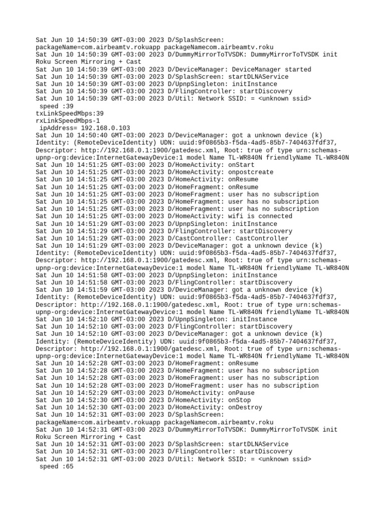 Ourlog 1527 | PDF | Wi Fi | Roku