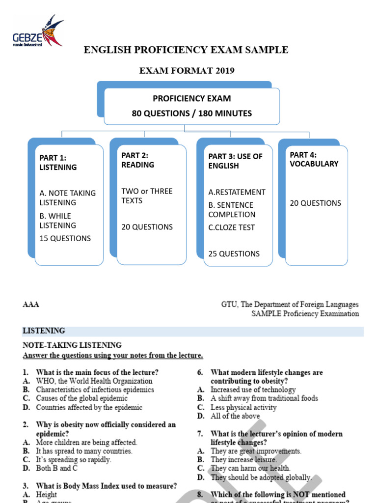 SAMPLE PROFICIENCY BOOKLET 2019 With Answers 2 | PDF | Saturn | Water