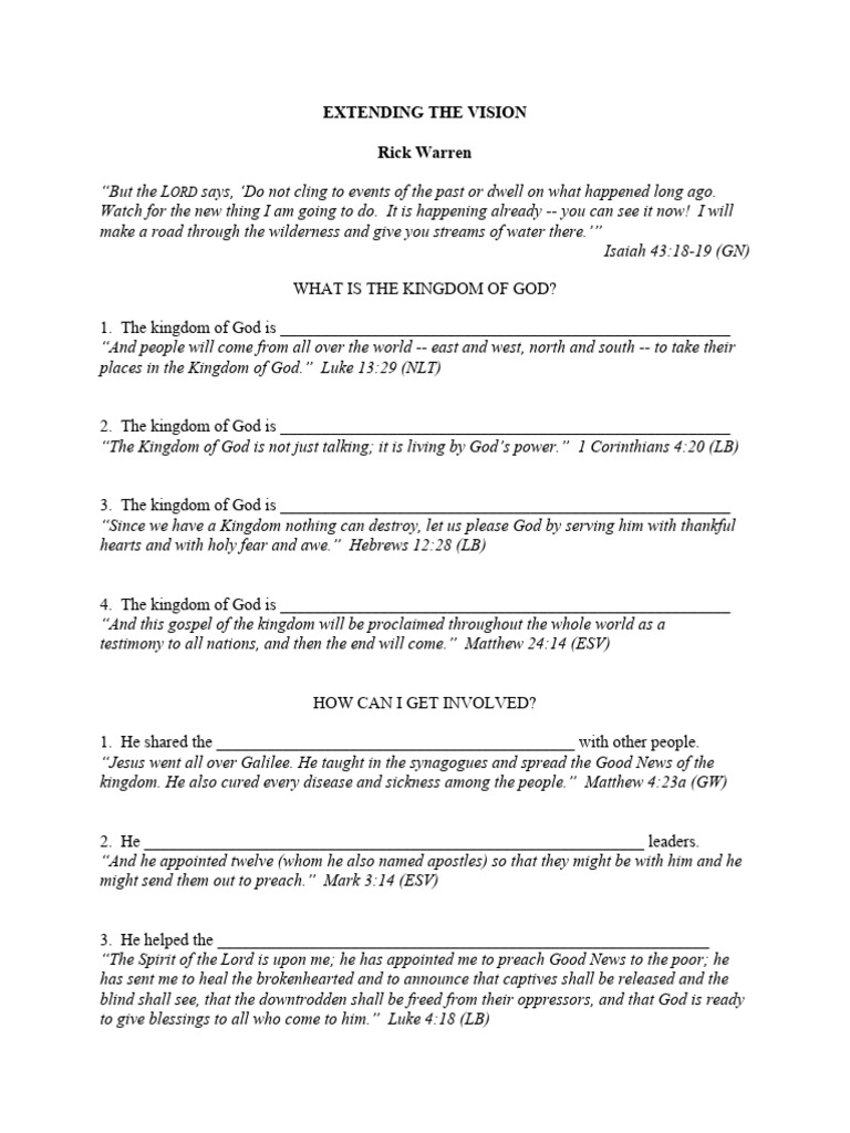 Extending The Vision | PDF