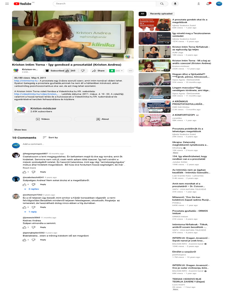 Kriston Intim Torna - Így Gondozd A Prosztatád (Kriston Andrea ...