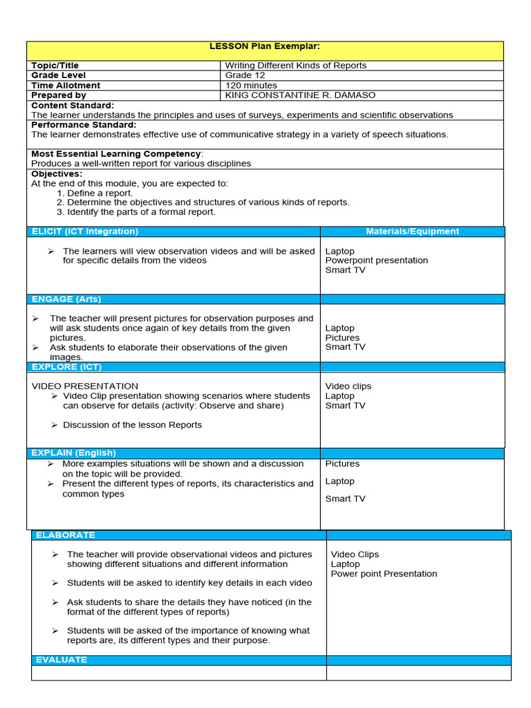 COT Exemplar EAPP | PDF | Learning | Educational Technology