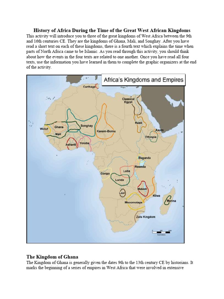 History of Africa During The Time of The Great West African Kingdoms | Download Free PDF ...