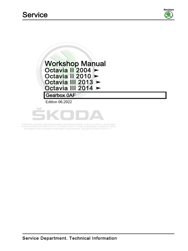 S0057110020 Gearbox 0AF | PDF | Manual Transmission | Screw