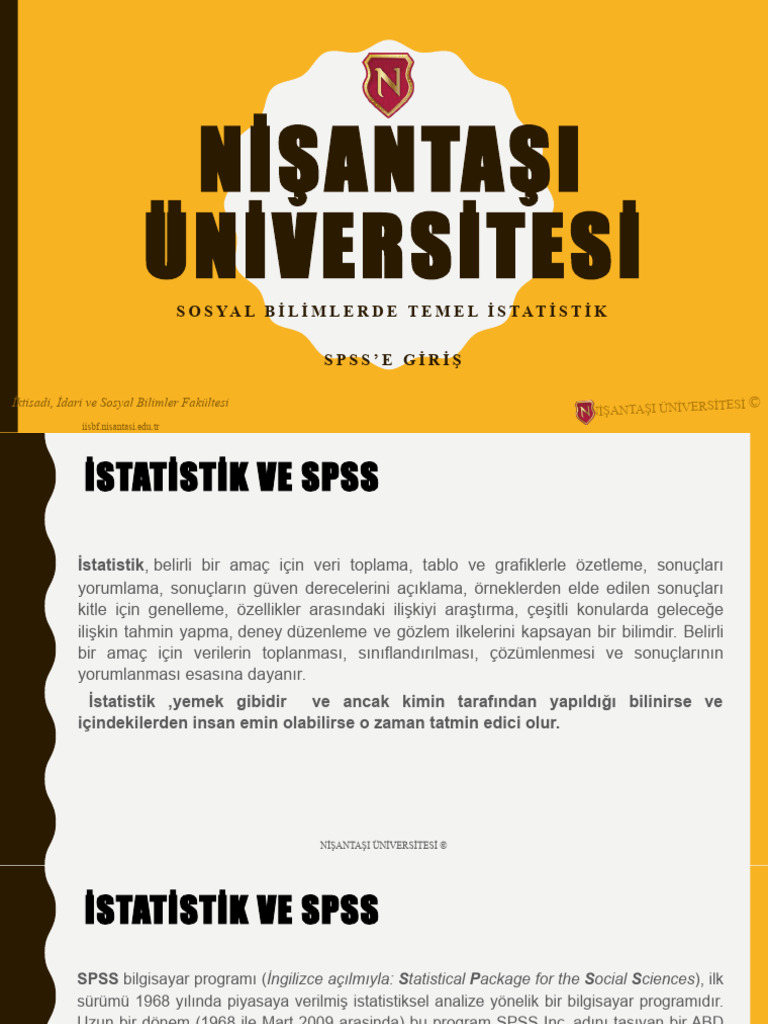 SpsS’E GİRİŞ | PDF