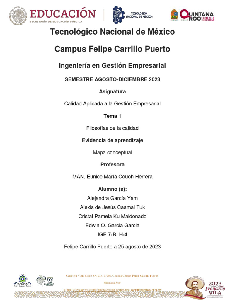 Mapa Conceptual T1-Calidad | PDF | Business | Economias