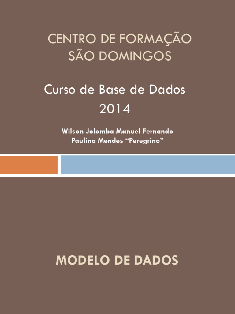 Base de Dados Aula02 - Modelo de Dados | PDF | Bancos de dados | Dados