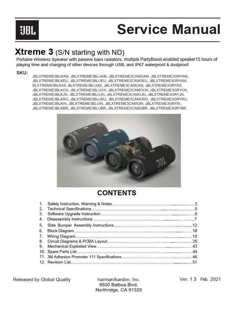 Technical Manual Xtreme 3 | PDF