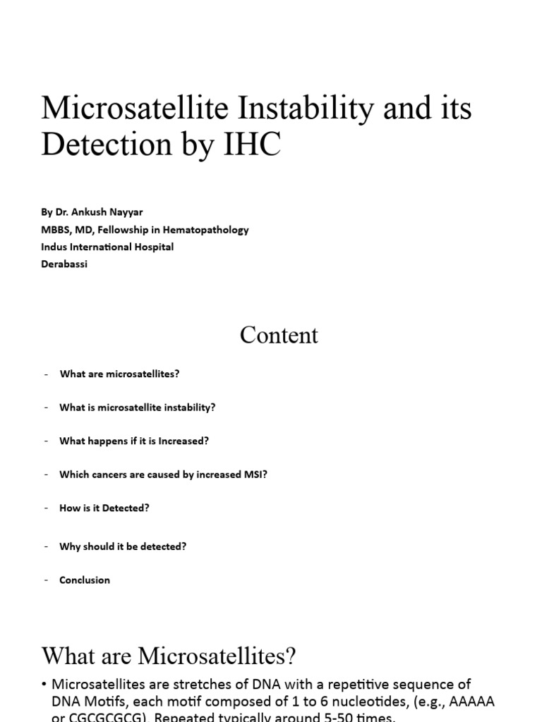 Msi Ihc | PDF | Colorectal Cancer | Microsatellite