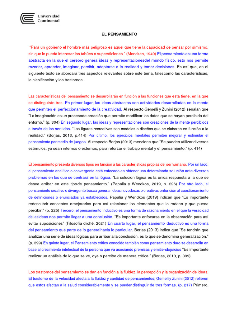 EJEMPLO Formato de redacción final del texto expositivo | PDF | Pensamiento | Mente