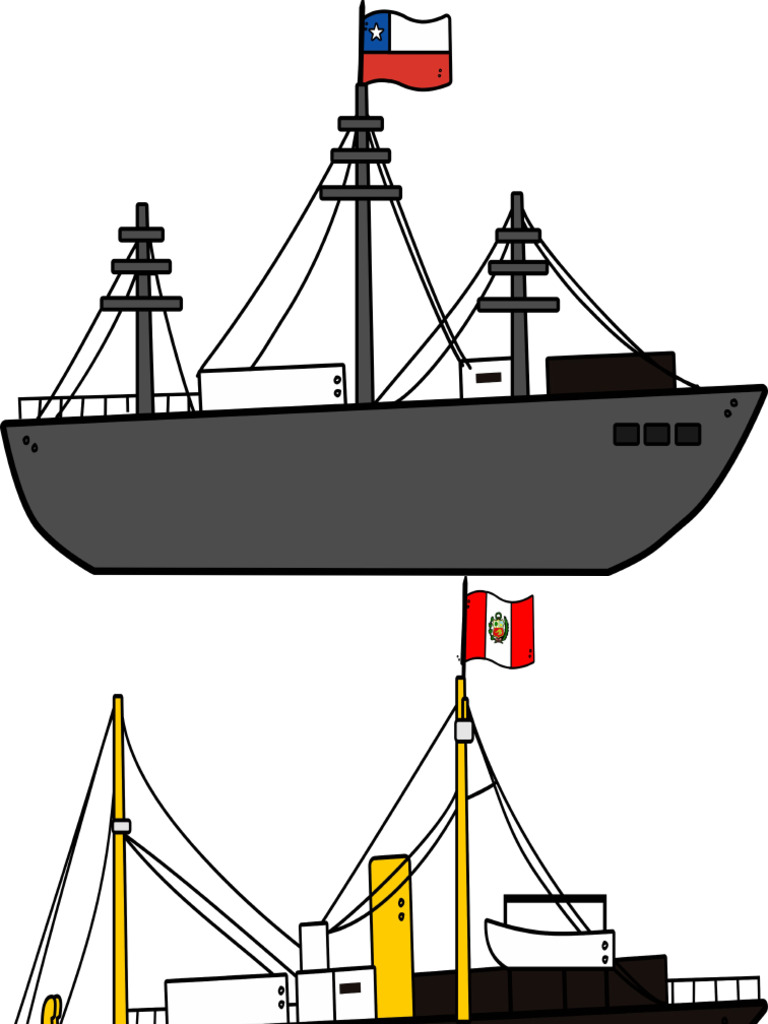Imagen Imprimible en A3 Barco Peruano y Chileno | PDF
