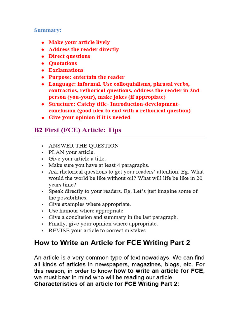 Article Writing | PDF | Human Communication