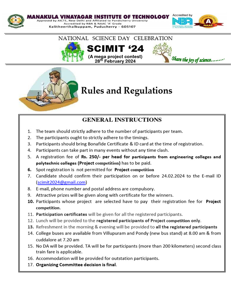 Rules and Regulation 2024 | PDF | Engineering | Computing