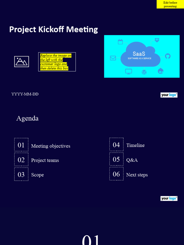 Kick-Off Deck - (Customer Name) - Project Kickoff Meeting Template YYYMMDD | Download Free PDF ...