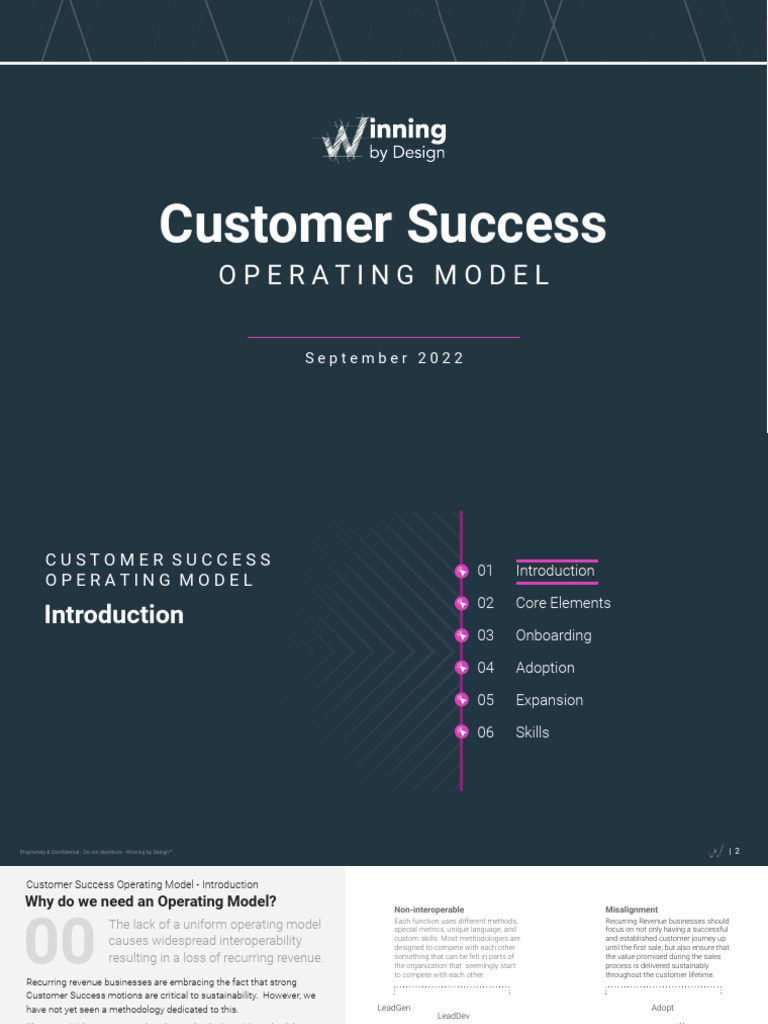 Winning by Design CS Operating Model Open Source | PDF | Sales ...