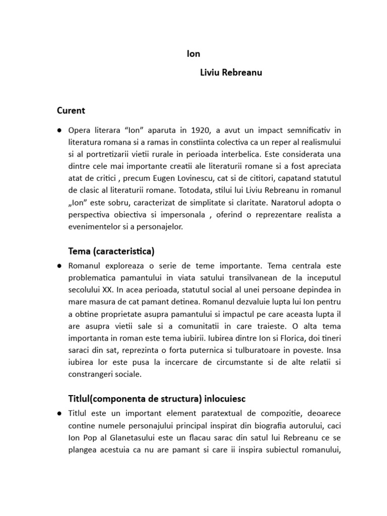 Ion Liviu Rebreanu | PDF