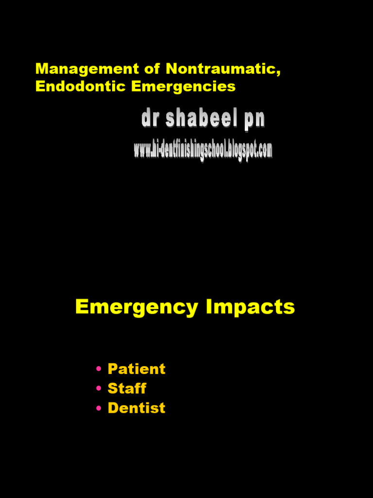 Endodontic Emergency Management | PDF | Science & Mathematics