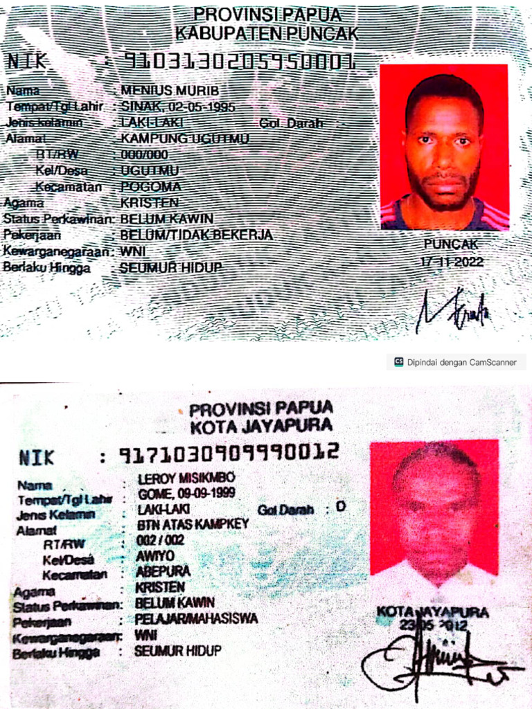 KTP Caleg Provinsi | PDF