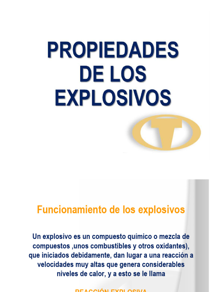 Curso Manejo de Explosivos Minería Subterránea Parte 2 | PDF | Química | Ciencias fisicas