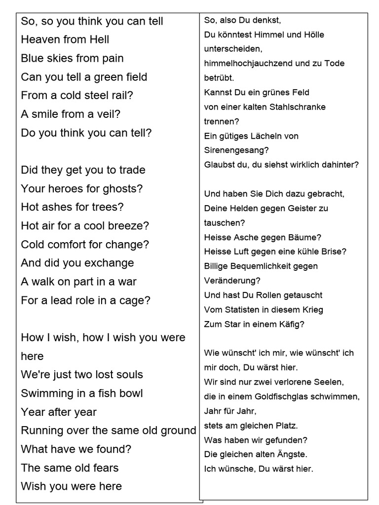 Wish You Were Here | PDF