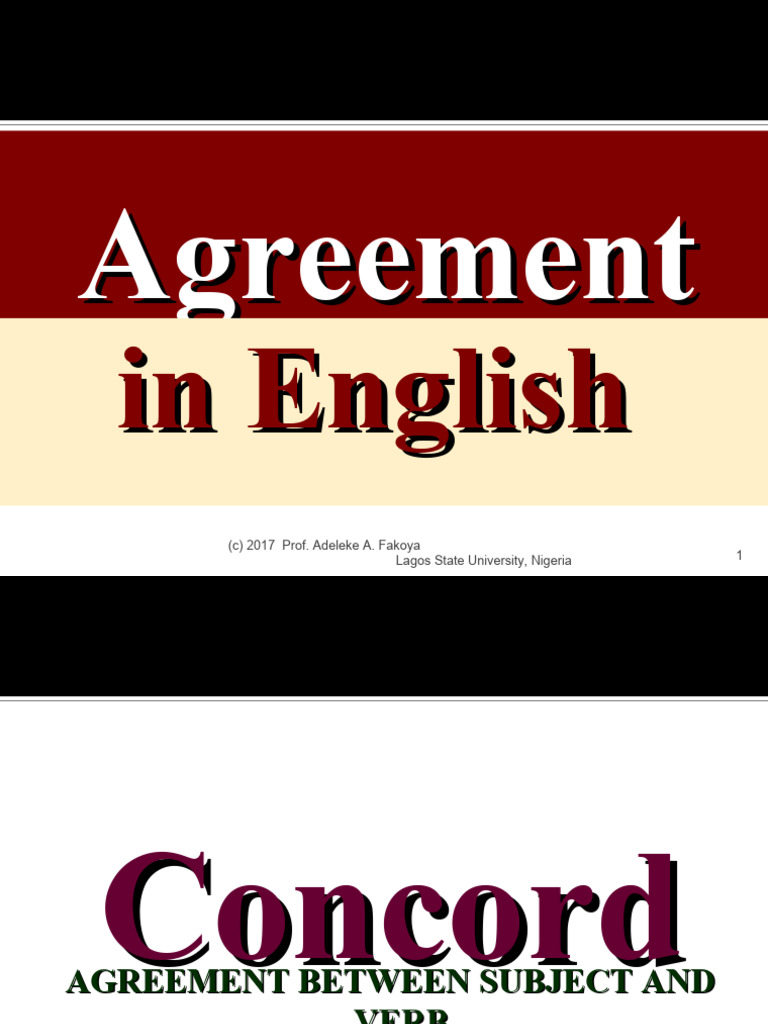 Understanding Subject-Verb Agreement | PDF | Plural | Linguistics