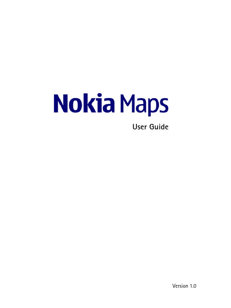 Nokia Maps 1 UG en | PDF | Global Positioning System | Navigation