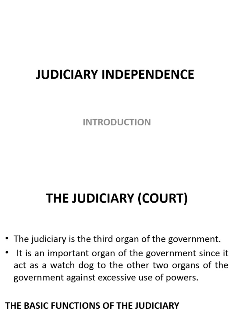Independence of Judiciary0001 | PDF | Judiciaries | Judgment (Law)