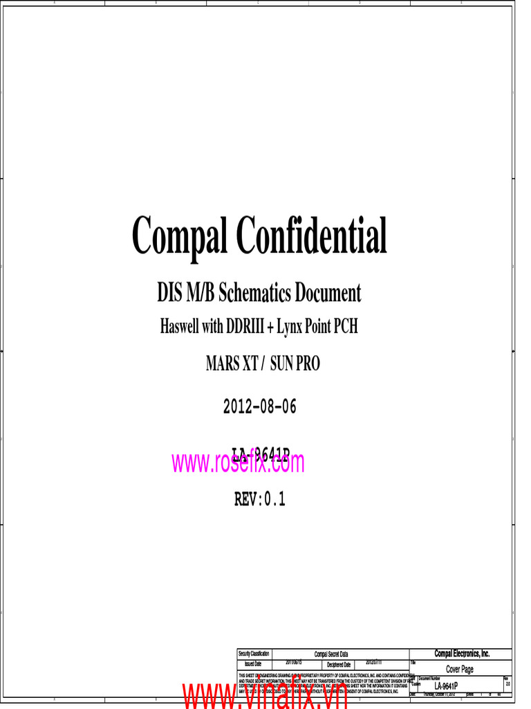 Compal Confidential: WWW - Vinafix.vn | PDF | Computer Hardware ...