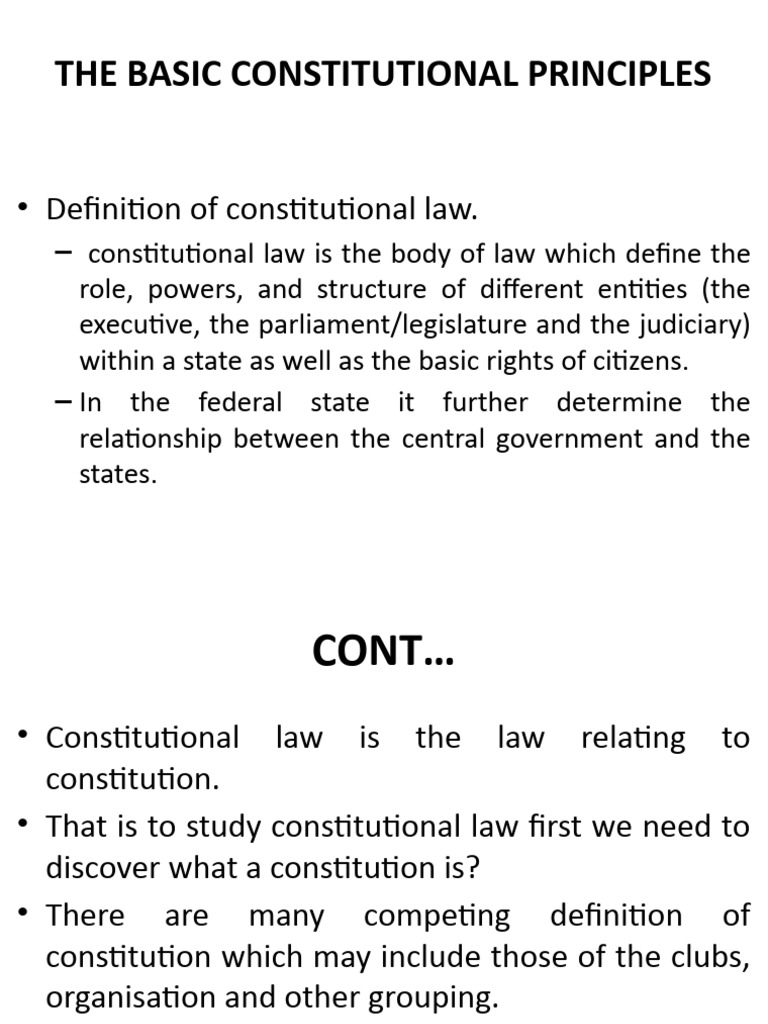 Understanding Constitutional Law Principles | PDF | Constitutional Law ...
