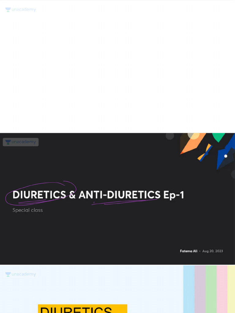 DIURETICS ANTIDIURETICS Ep1 With Anno | PDF