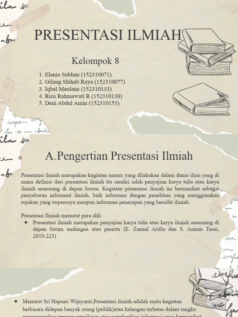 Presentasi Ilmiah Kel 8 Indonesia | PDF