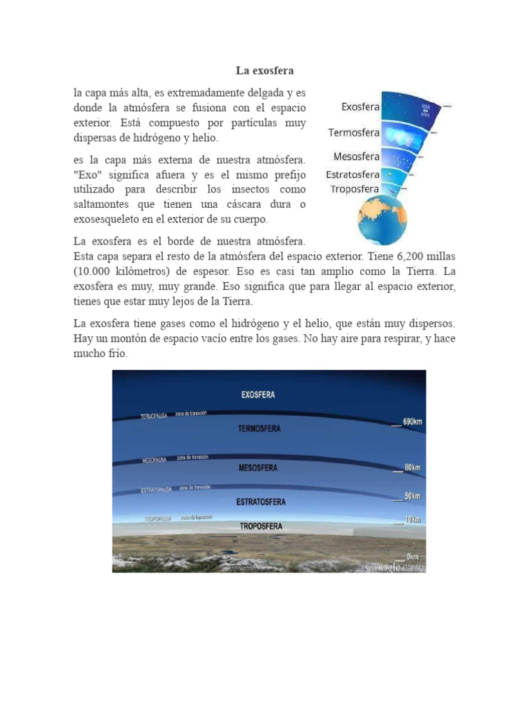 Resumen La Exosfera | PDF