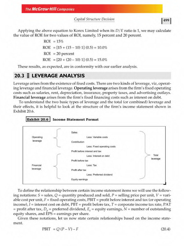 Leverage 07 | PDF | Leverage (Finance) | Return On Investment