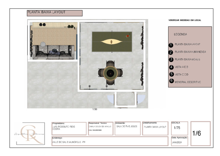 01 Planta Baixa Layout Sala TV e Jogos | PDF