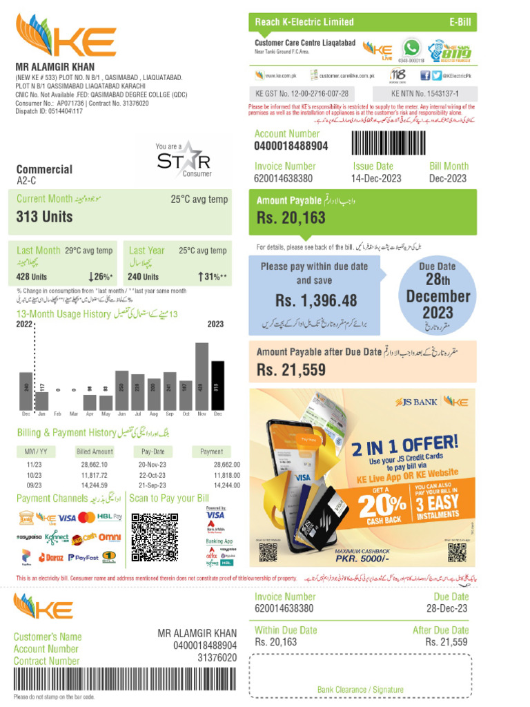 Bill Dec-23 | PDF | Taxes | Fee