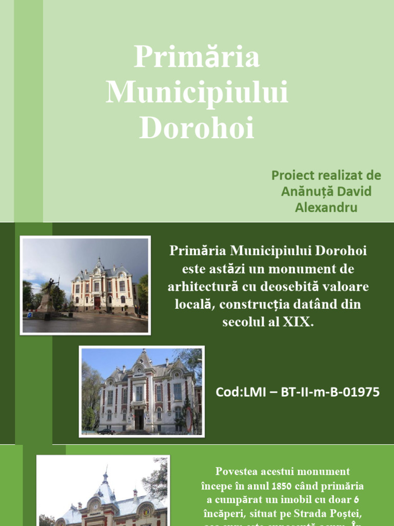 Primăria Dorohoi | PDF