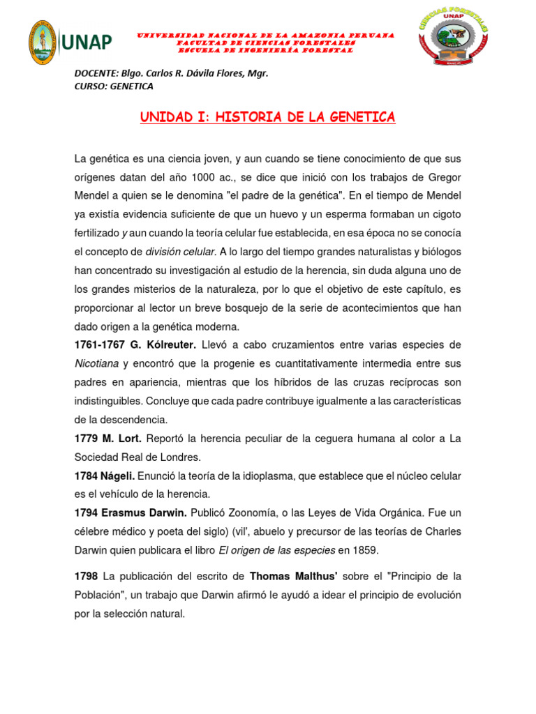 Historia de la Genética Moderna | PDF | Libros para adolescentes